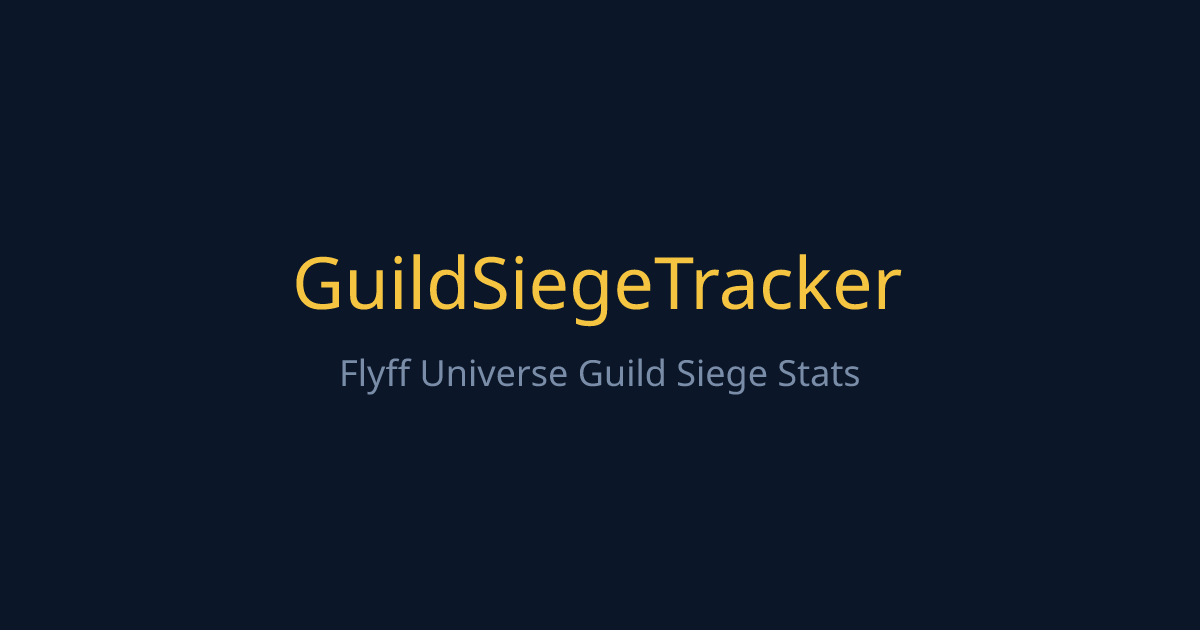 GuildSiegeTracker.com — Flyff Universe Guild Siege Tracker